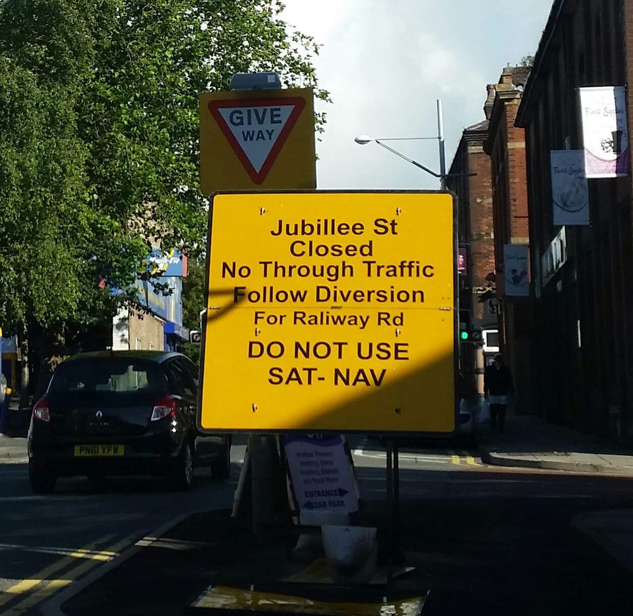 Blackburn temporary sign experiment – Show me a sign